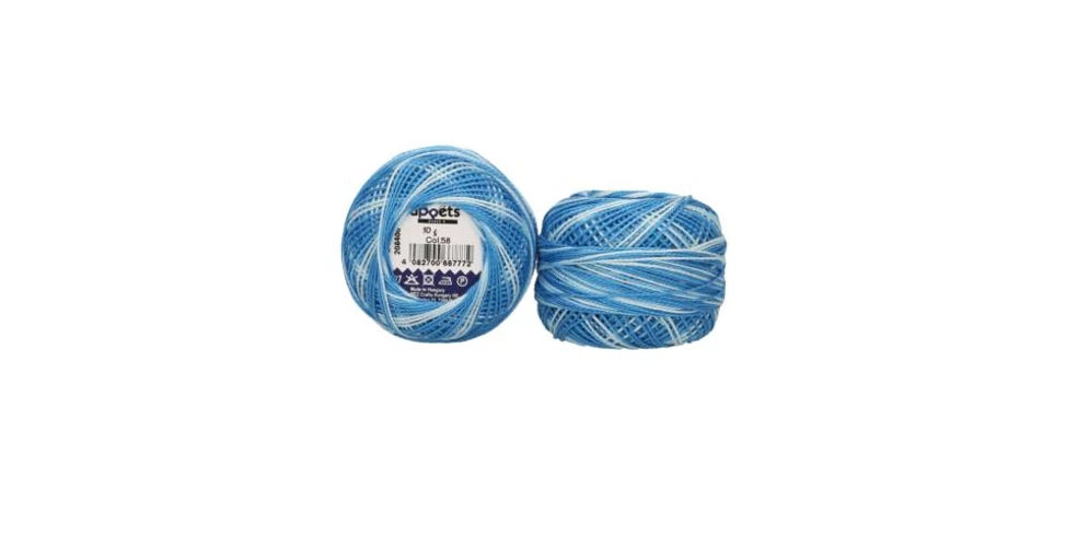 Puppets perlé 8 hímzőcérna - türkiz melír # MEZ-58 - Mez - Fonal és ...