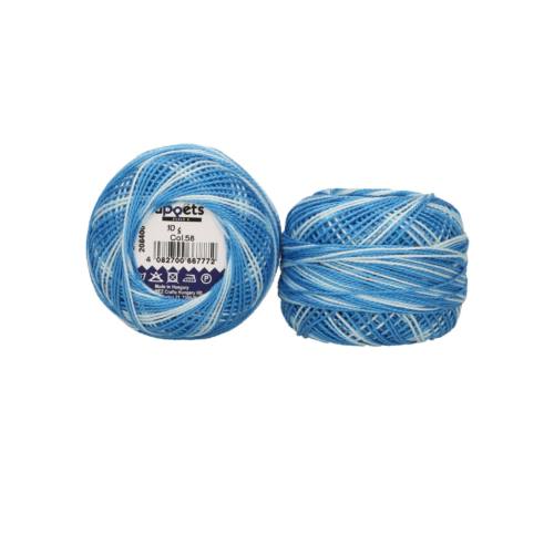 Puppets perlé 8 hímzőcérna - türkiz melír # MEZ-58 - Mez - Fonal és ...